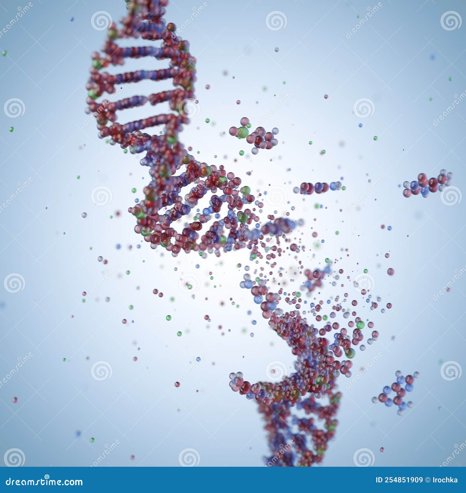 Molecular Structure of DNA. 3D Rendering Stock Illustration ...