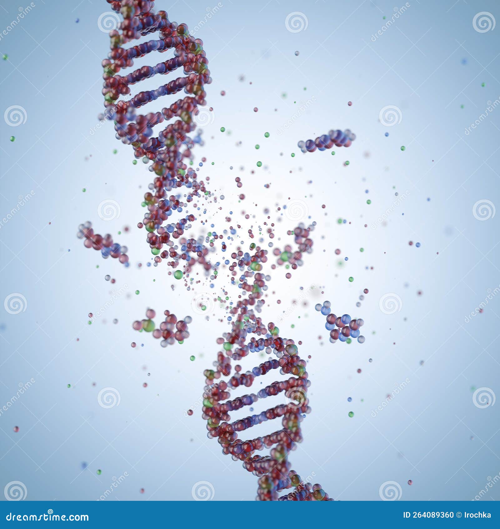 Molecular Structure of DNA. 3D Rendering Stock Illustration ...