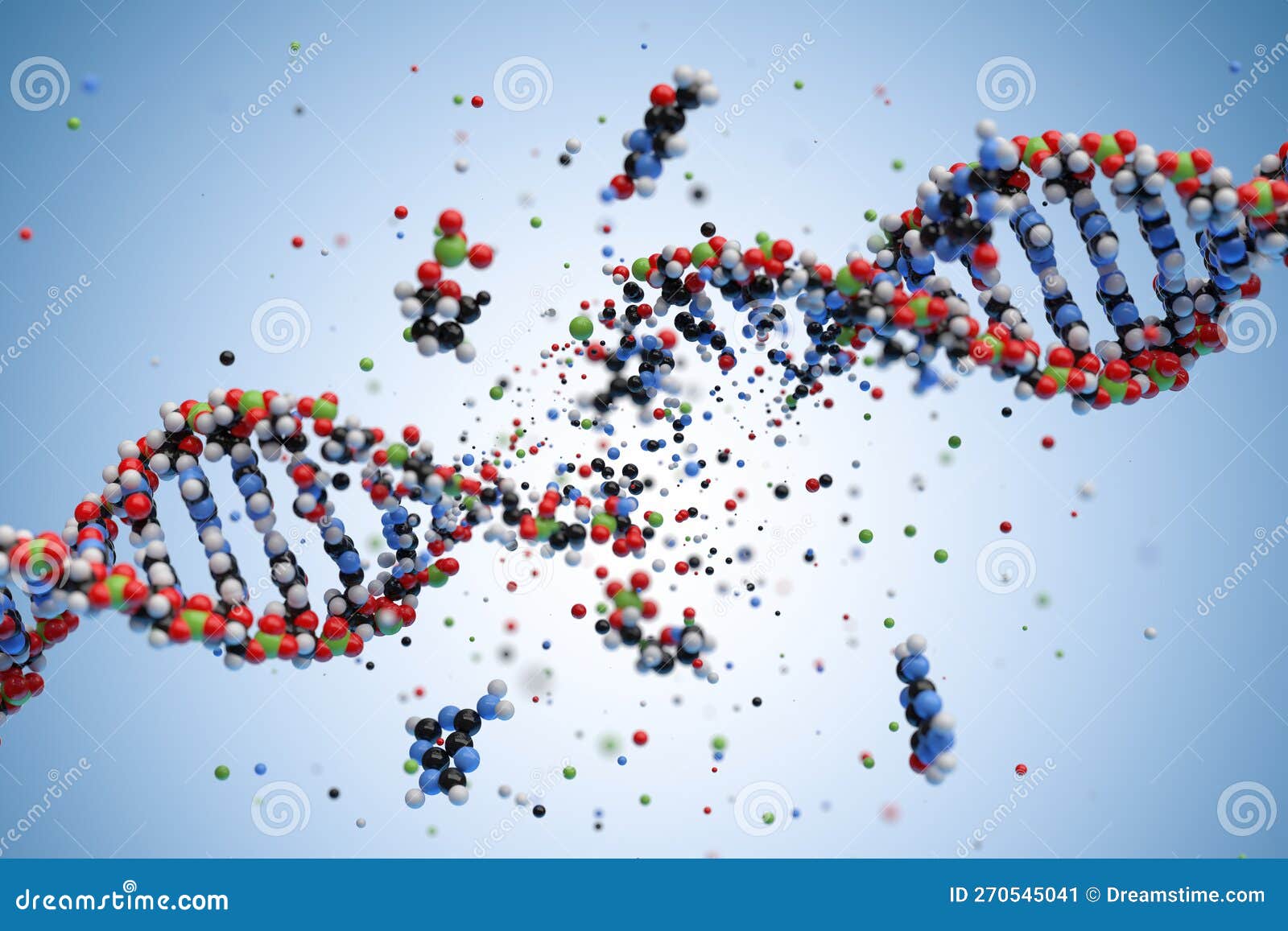 Molecular Structure of DNA. 3D Rendering Stock Illustration ...