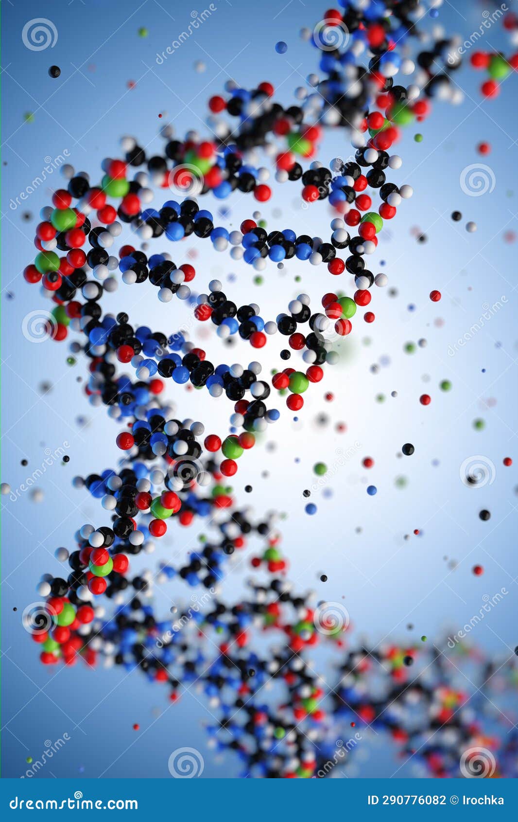 Molecular Structure of DNA. 3D Rendering Stock Illustration ...