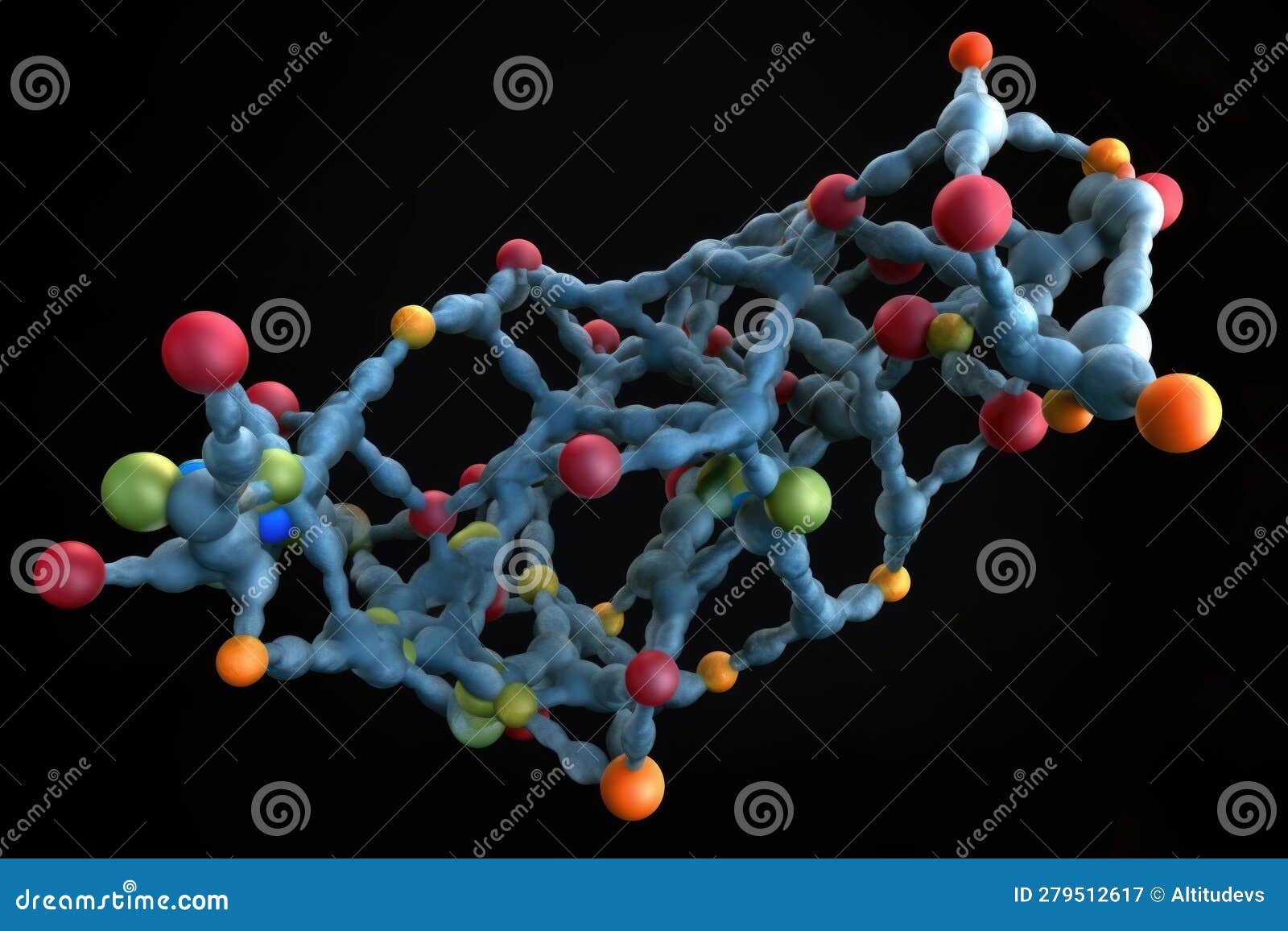 Molecular Structure of Dna Double Helix, with Paired Bases and ...