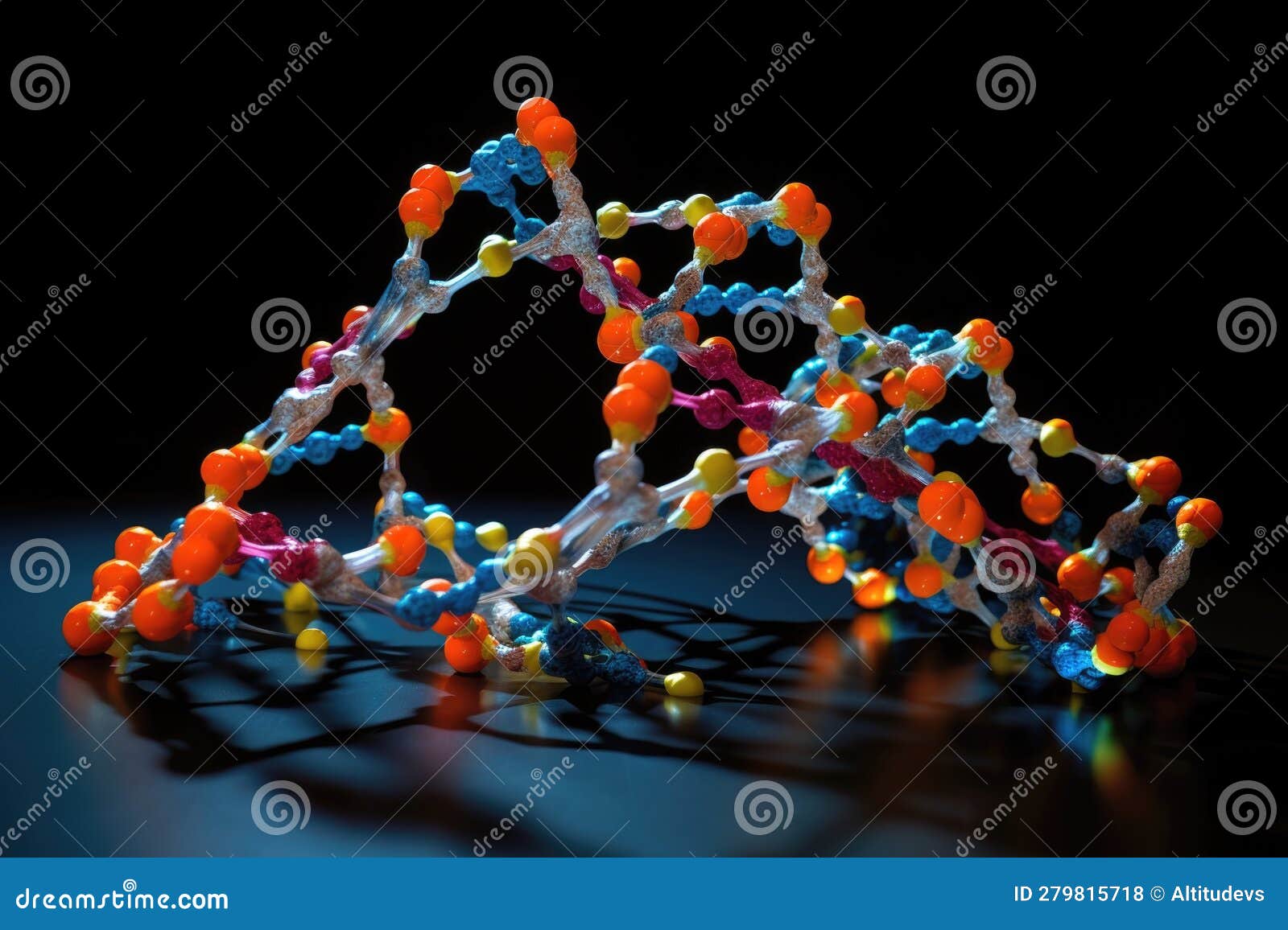Molecular Structure of Dna Double Helix, with Paired Bases and ...