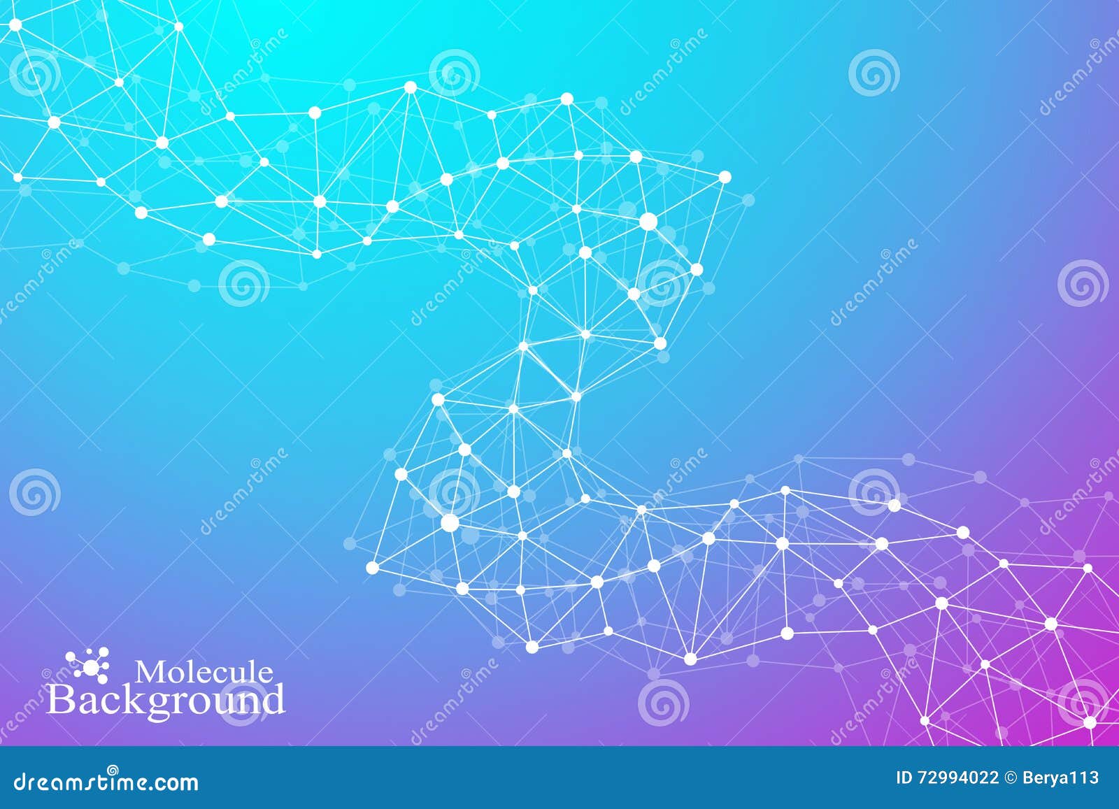 Molecular Structure Dna or Neuron Composition. Stock Vector ...