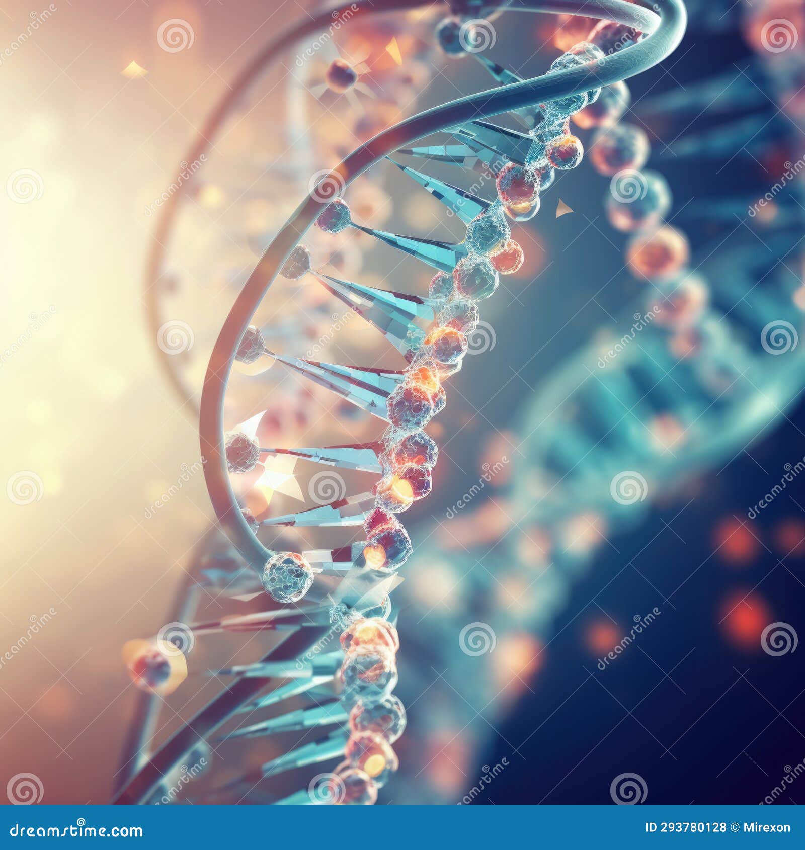 Molecular Structure of DNA Strands of Human Cell Biology Stock ...