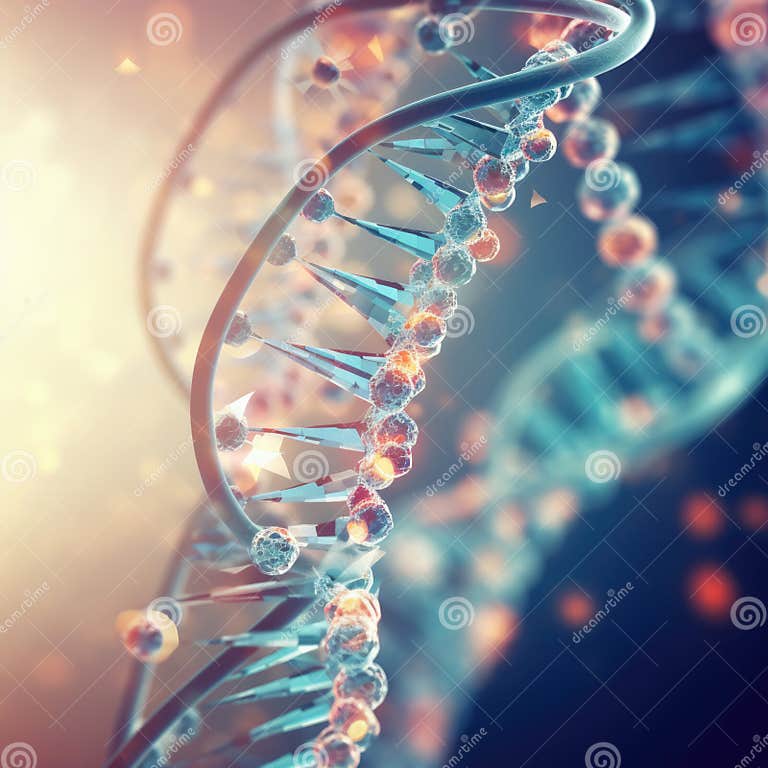Molecular Structure of DNA Strands of Human Cell Biology Stock ...