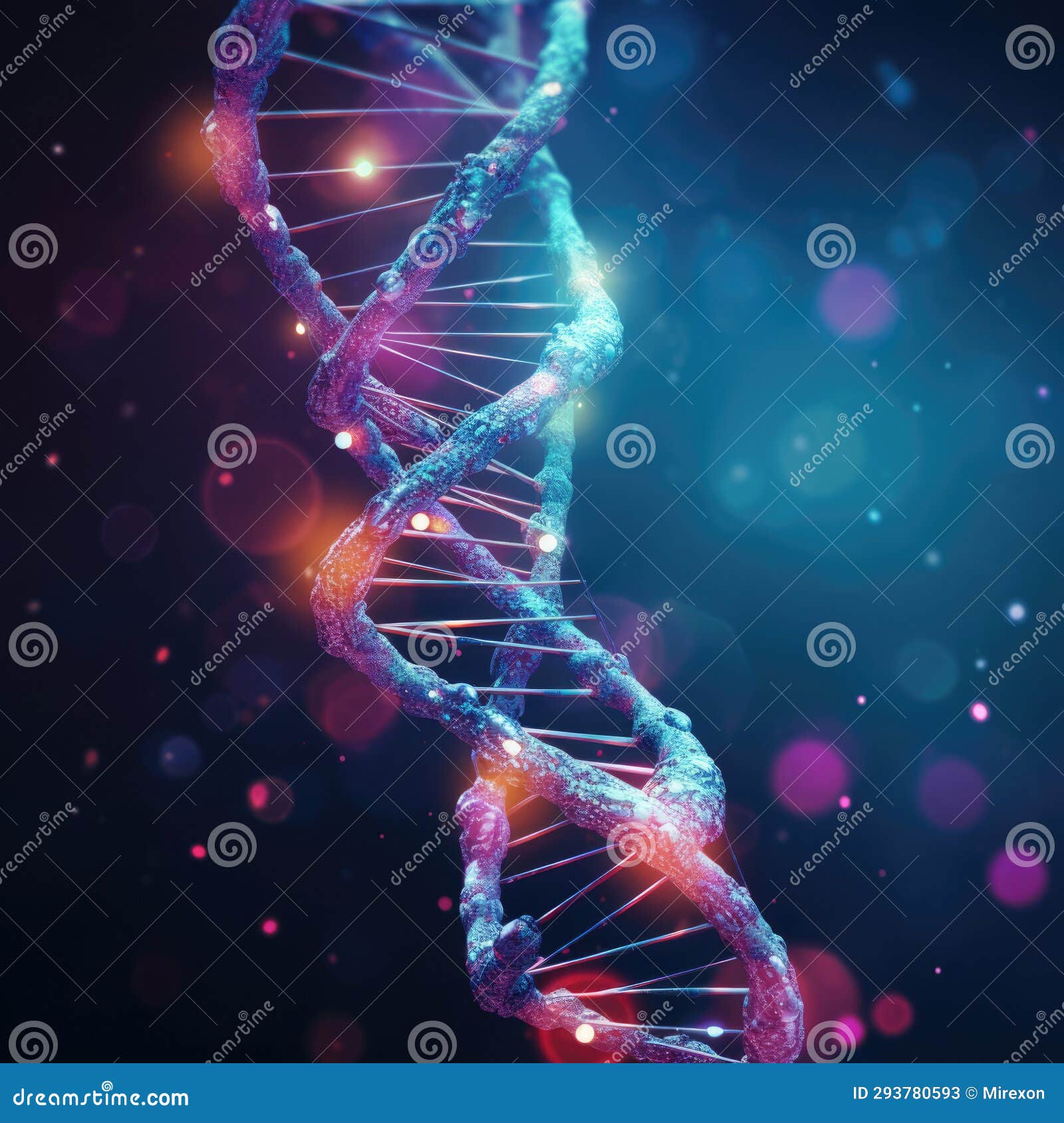 Molecular Structure of DNA Strands of Human Cell Biology Stock Image ...