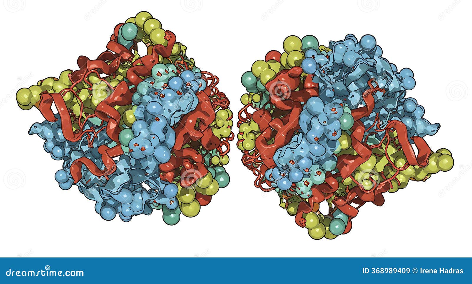 3D Visualization Of Enzyme Inhibition Showing Molecular Structures In ...