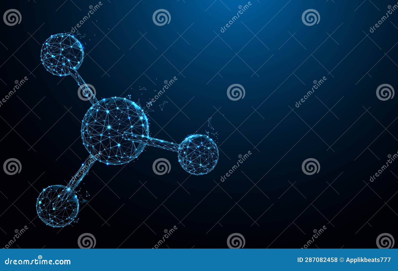 Molecular Structure Form Lines, Triangles and Particle Style Design ...
