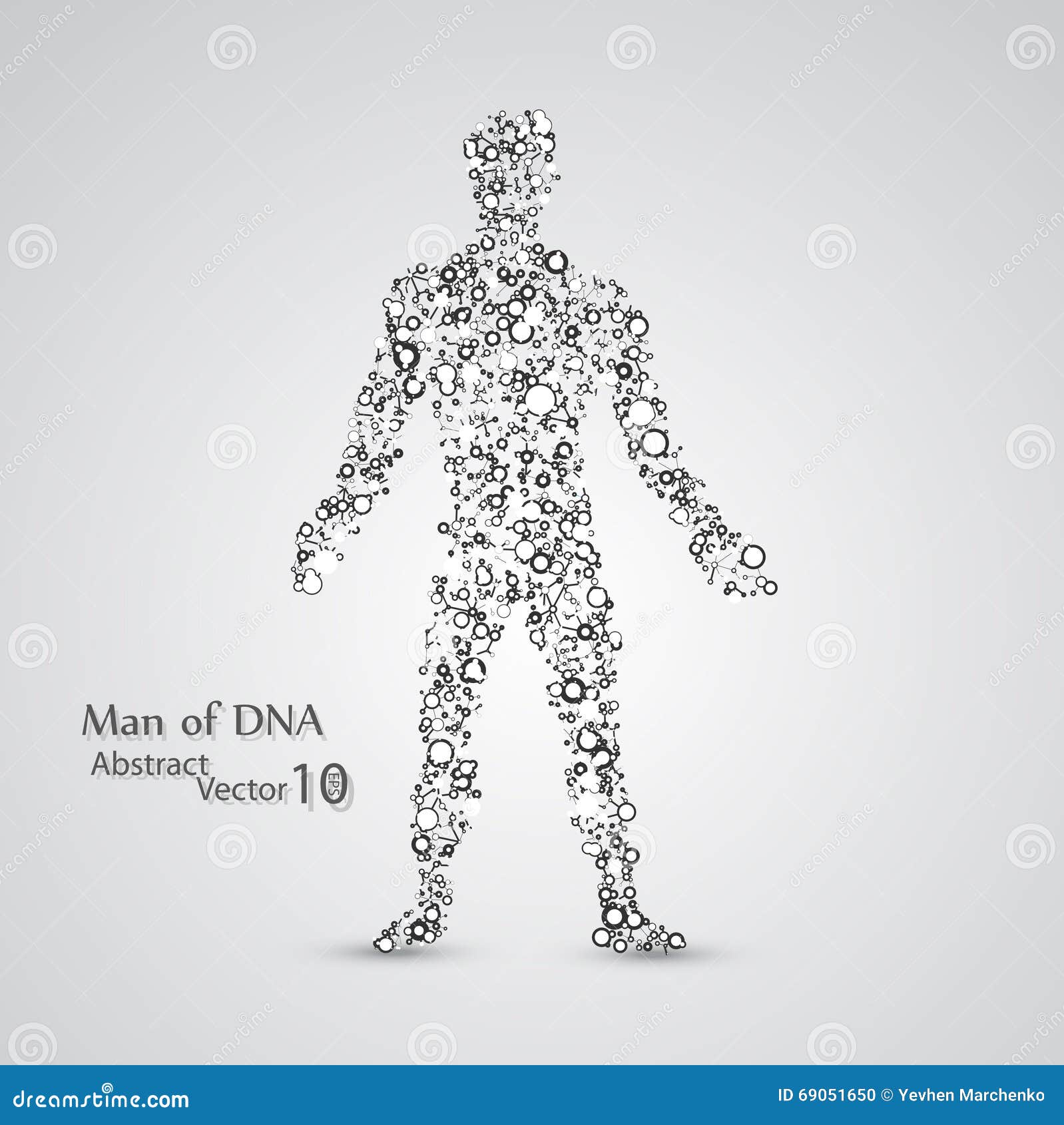 Molecular Structure in the Form of Man Stock Vector - Illustration of ...