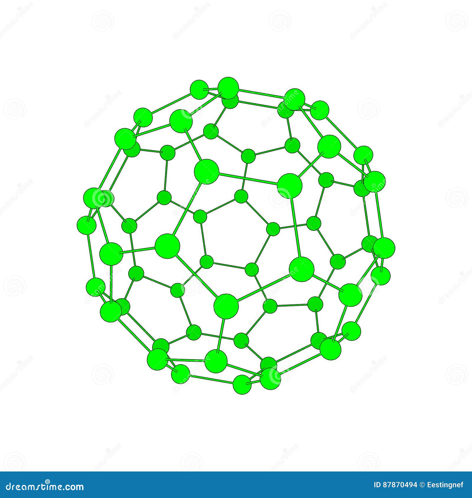 Molecular Structure in the Form of a Sphere. Stock Vector ...