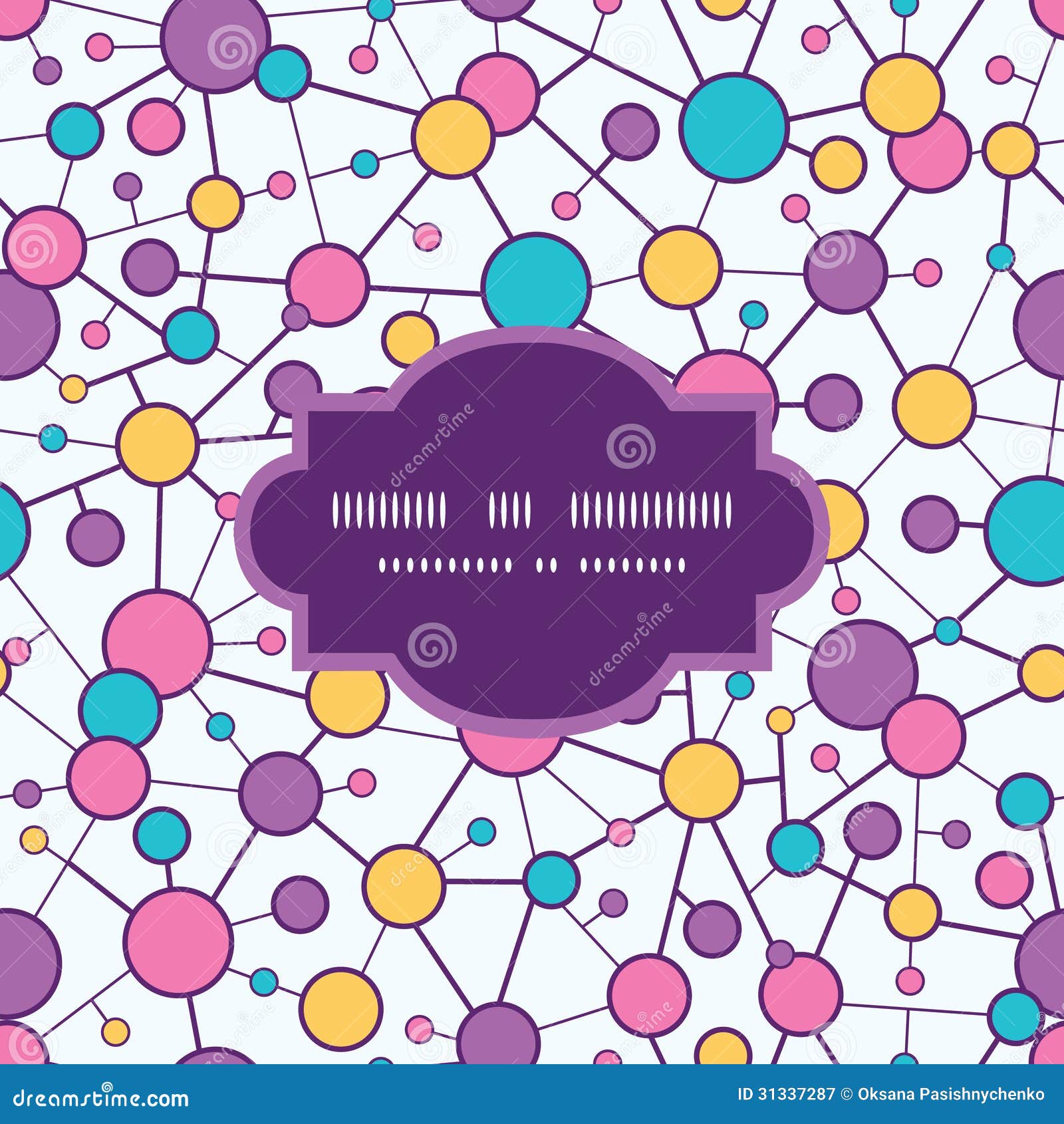 Molecular Structure Frame Seamless Pattern Stock Vector - Illustration ...