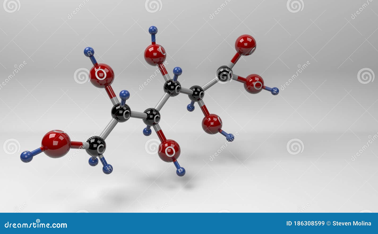 Gluconic Acid. PHA Polyhydroxy Acid. Structural Chemical Formula And ...
