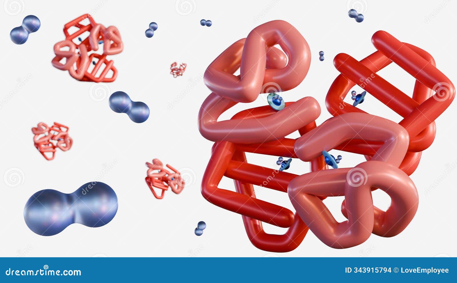 Molecular Structure of Hemoglobin Attaching Oxygen Molecules Stock ...