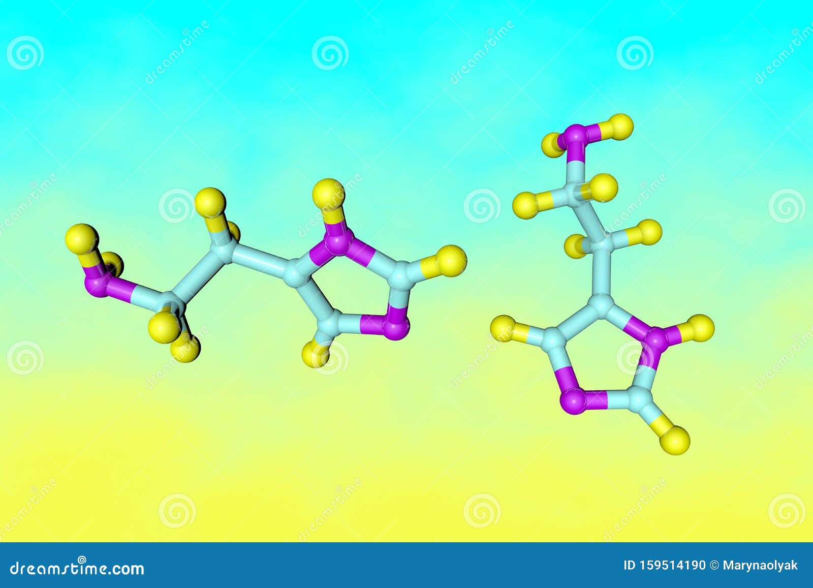 Histamine Molecular Formula Vector Illustration | CartoonDealer.com ...