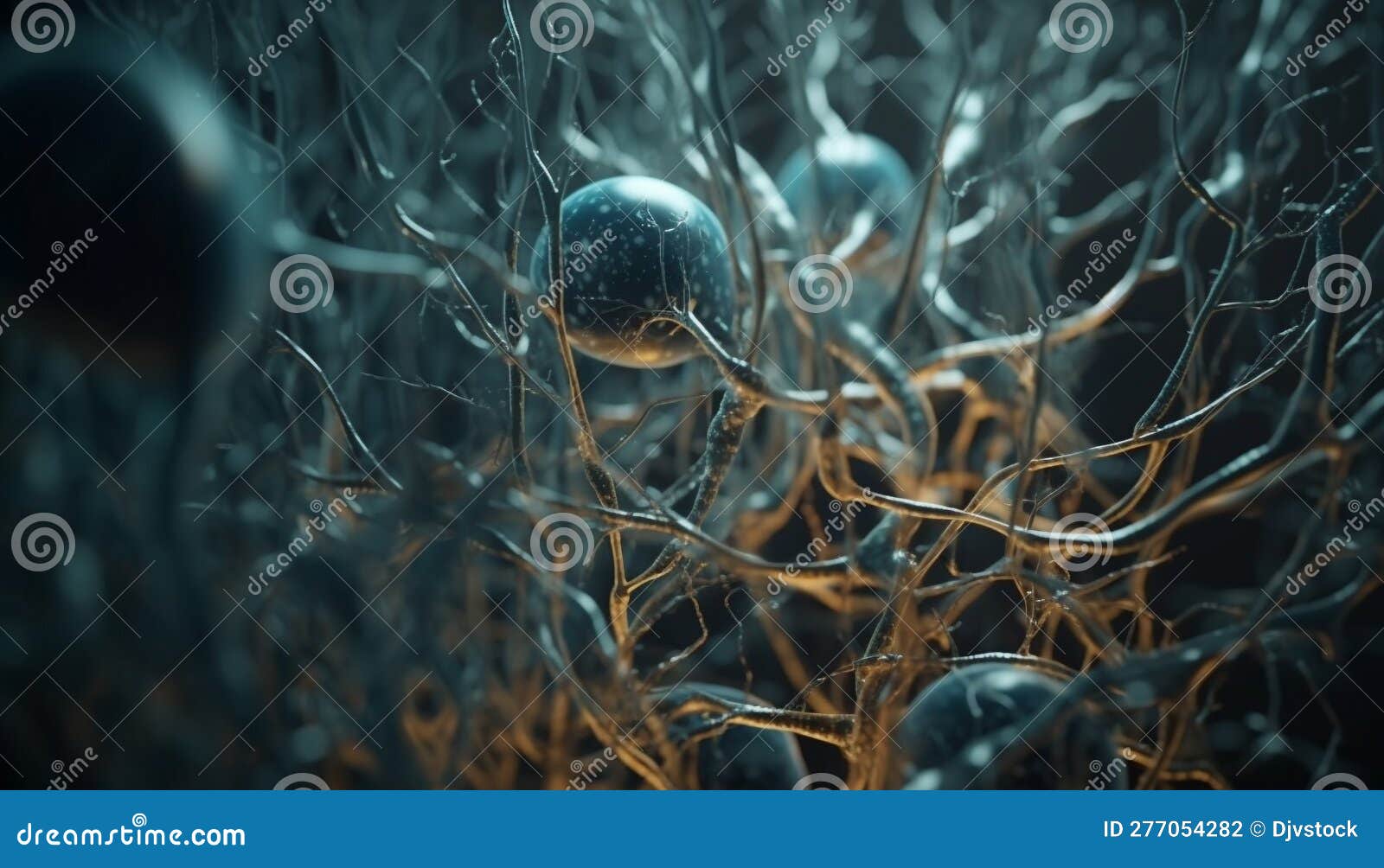 Molecular Structure of a Human Nerve Cell Generated by AI Stock ...