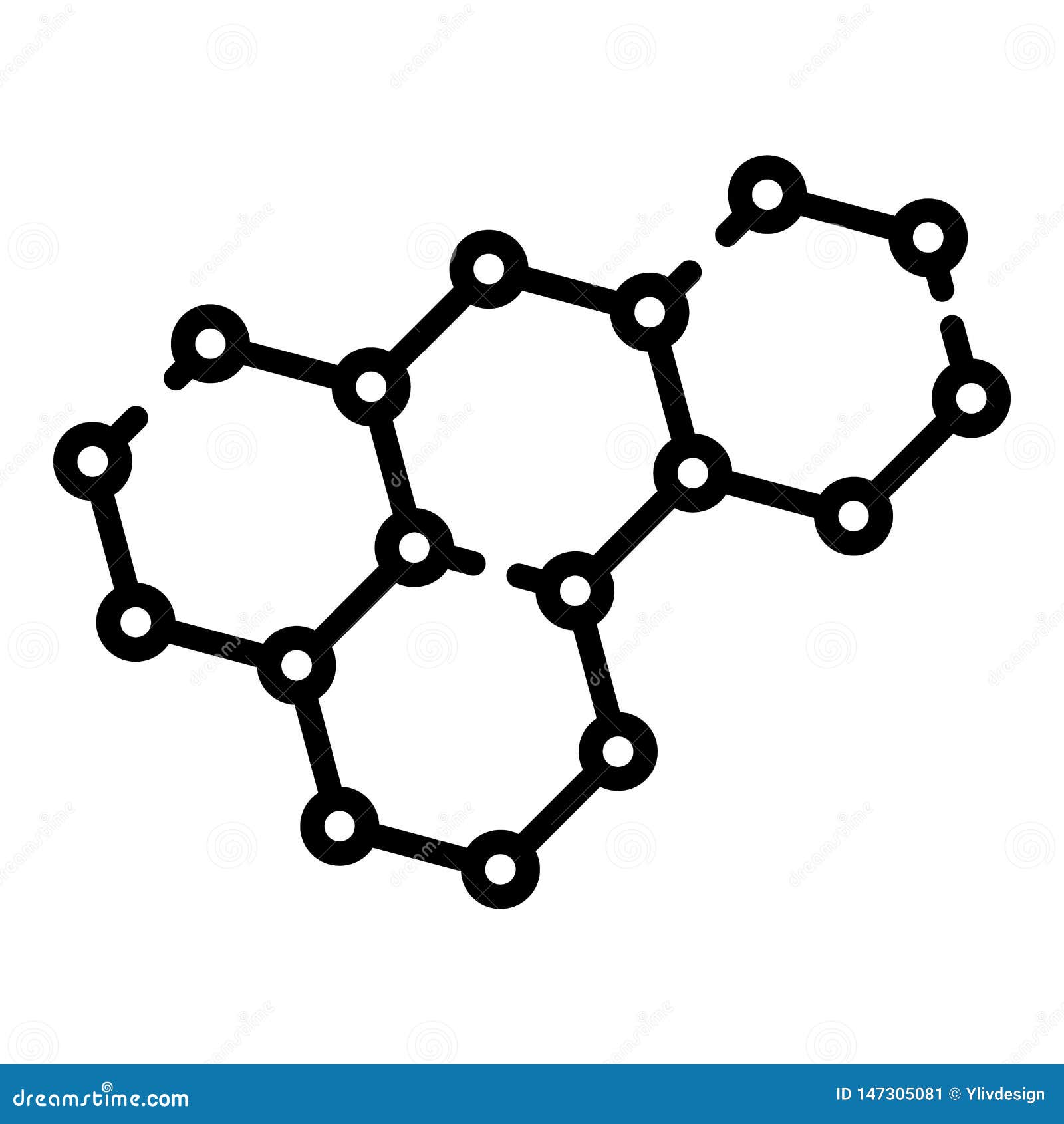 Molecular Structure Icon, Outline Style Stock Vector - Illustration of ...