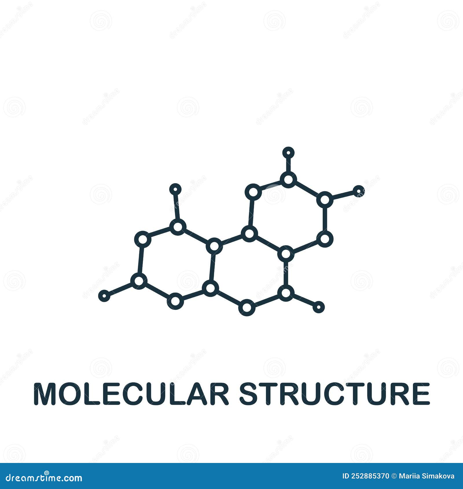 Molecular Structure Icon. Monochrome Simple Bioengineering Icon for ...