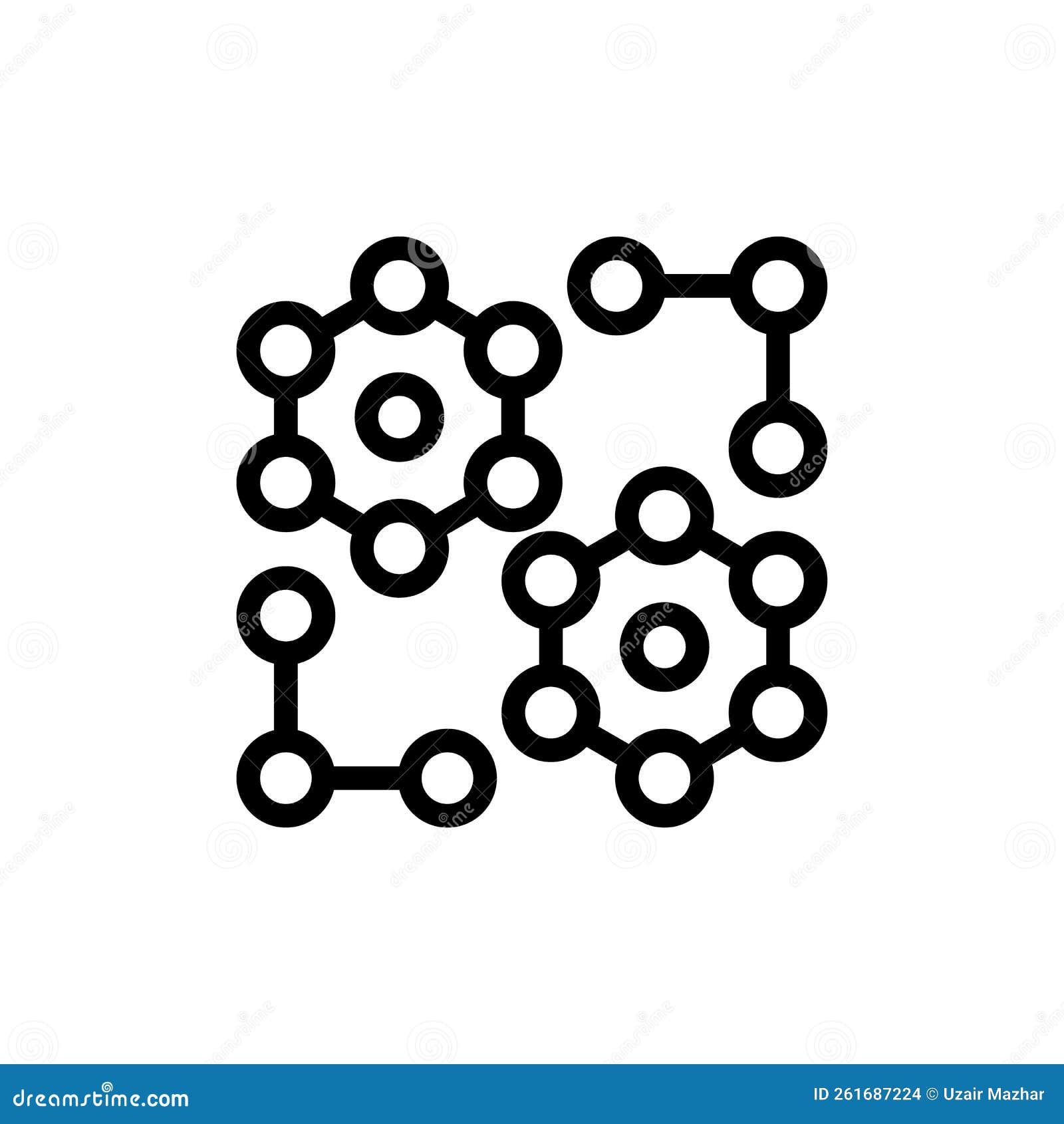 MOLECULAR STRUCTURE Icon in Vector. Logotype Stock Vector ...