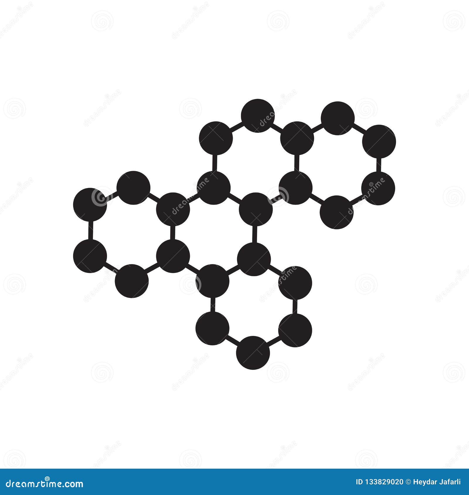 Molecular Structure Icon Vector Sign and Symbol Isolated on Whit Stock ...