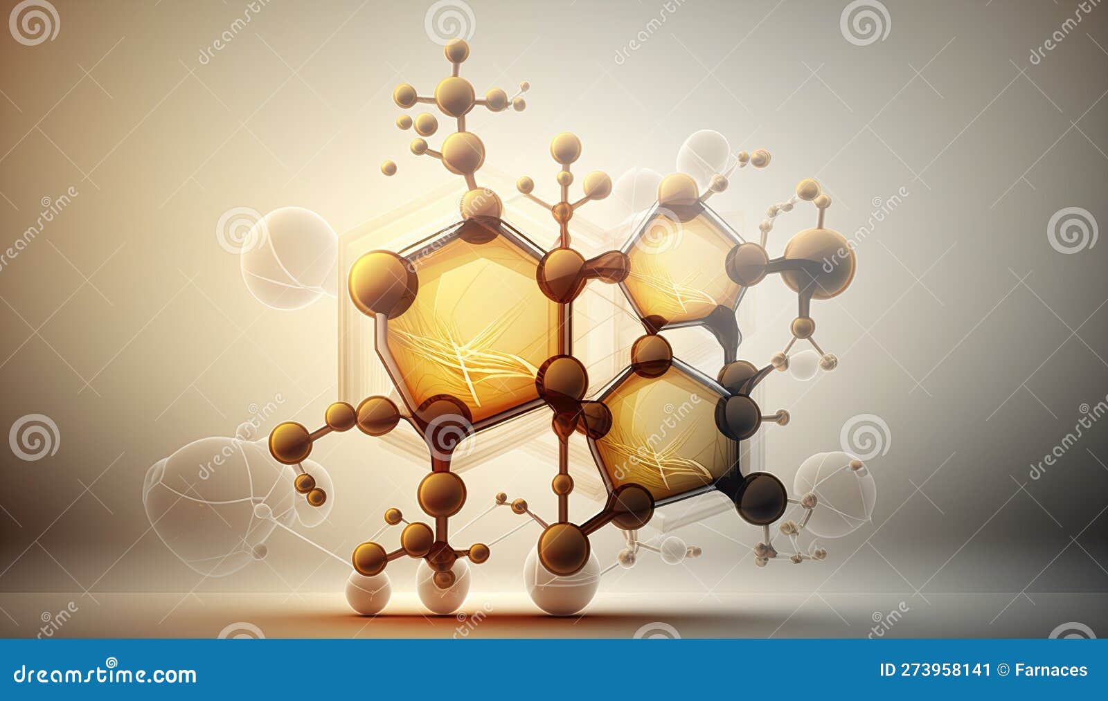 Molecular Structure Illustration Stock Illustration - Illustration of ...