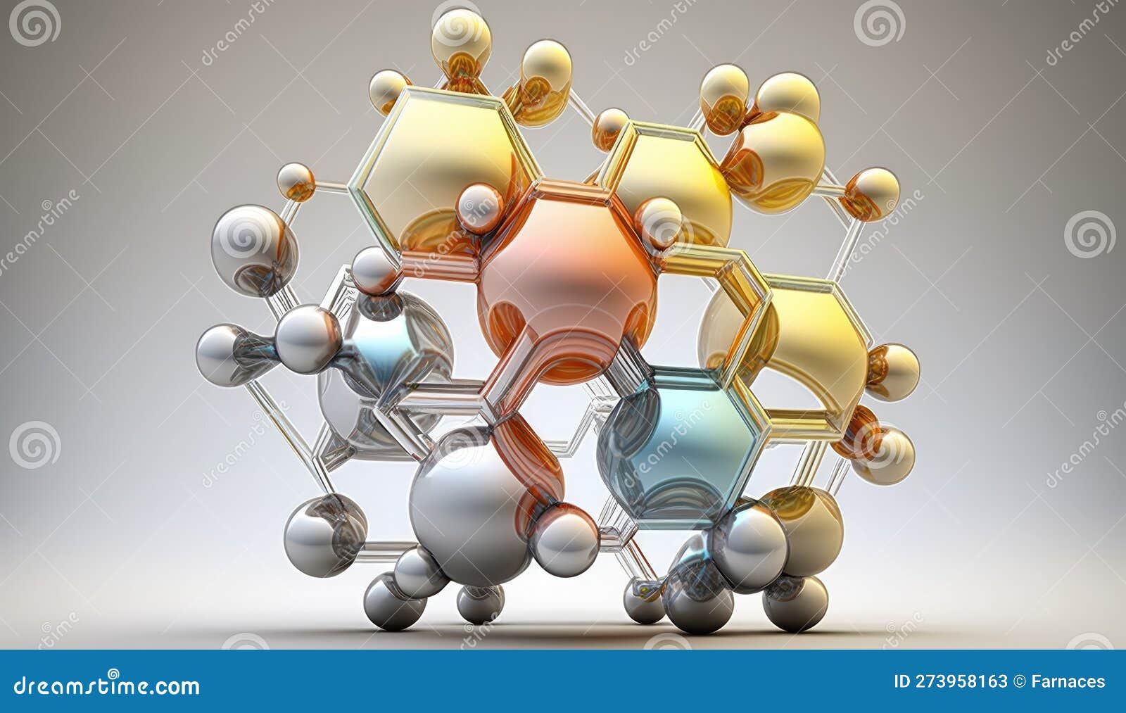 Molecular Structure Illustration Stock Illustration - Illustration of ...