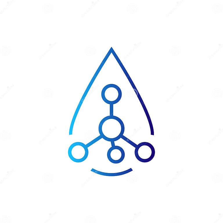 Molecular Structure Inside Drop Stock Vector - Illustration of formula ...