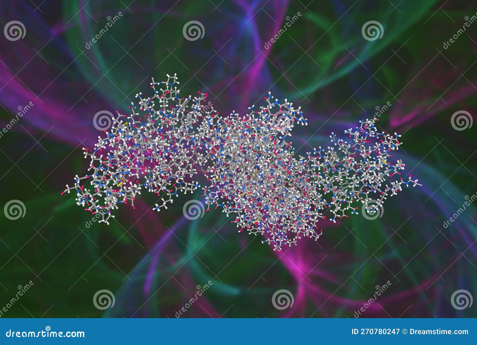 Molecular Model of Unbound Interleukin-23. 3d Illustration Stock Illustration - Illustration of ...