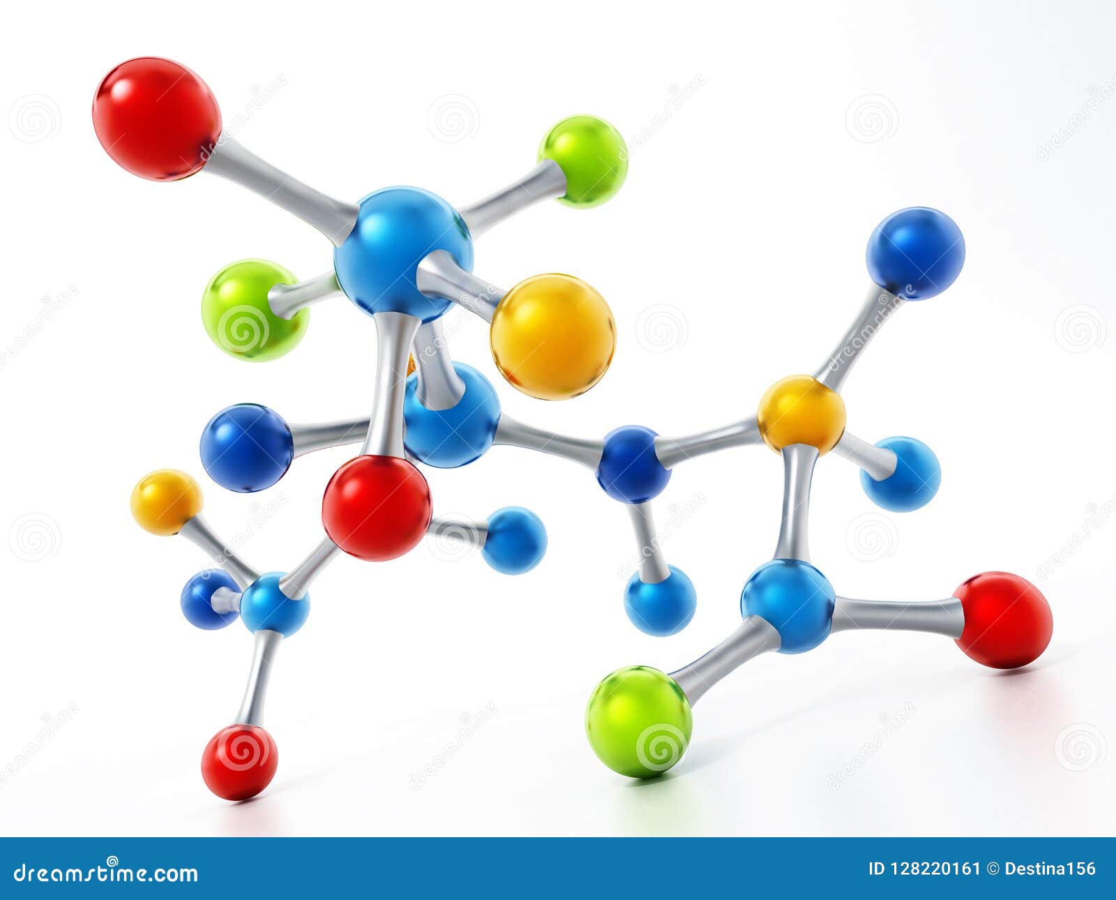 Molecular Structure Isolated on White Structure. 3D Illustration Stock ...