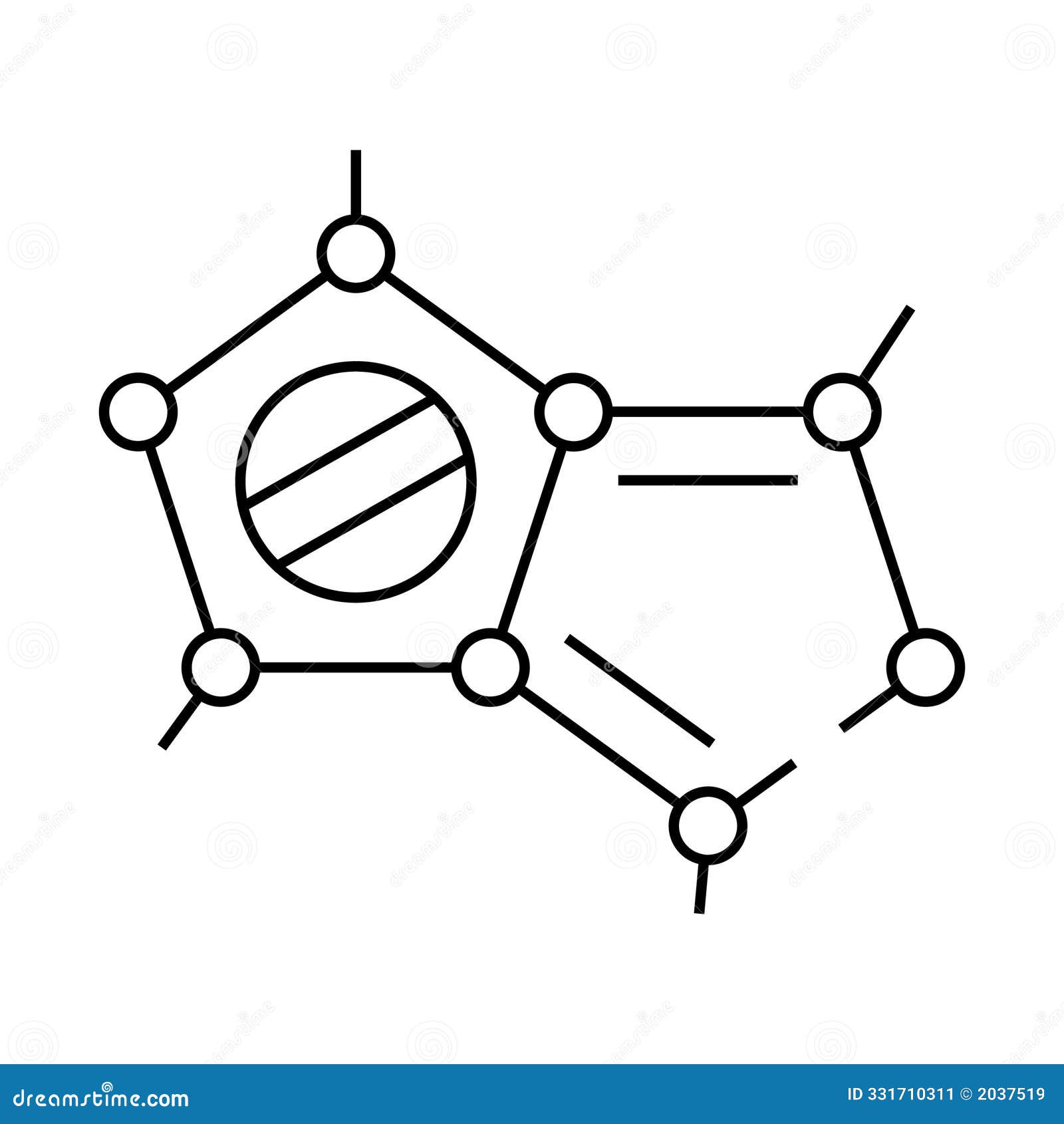 Molecular Structure Line Icon Vector Isolated Illustration Stock ...