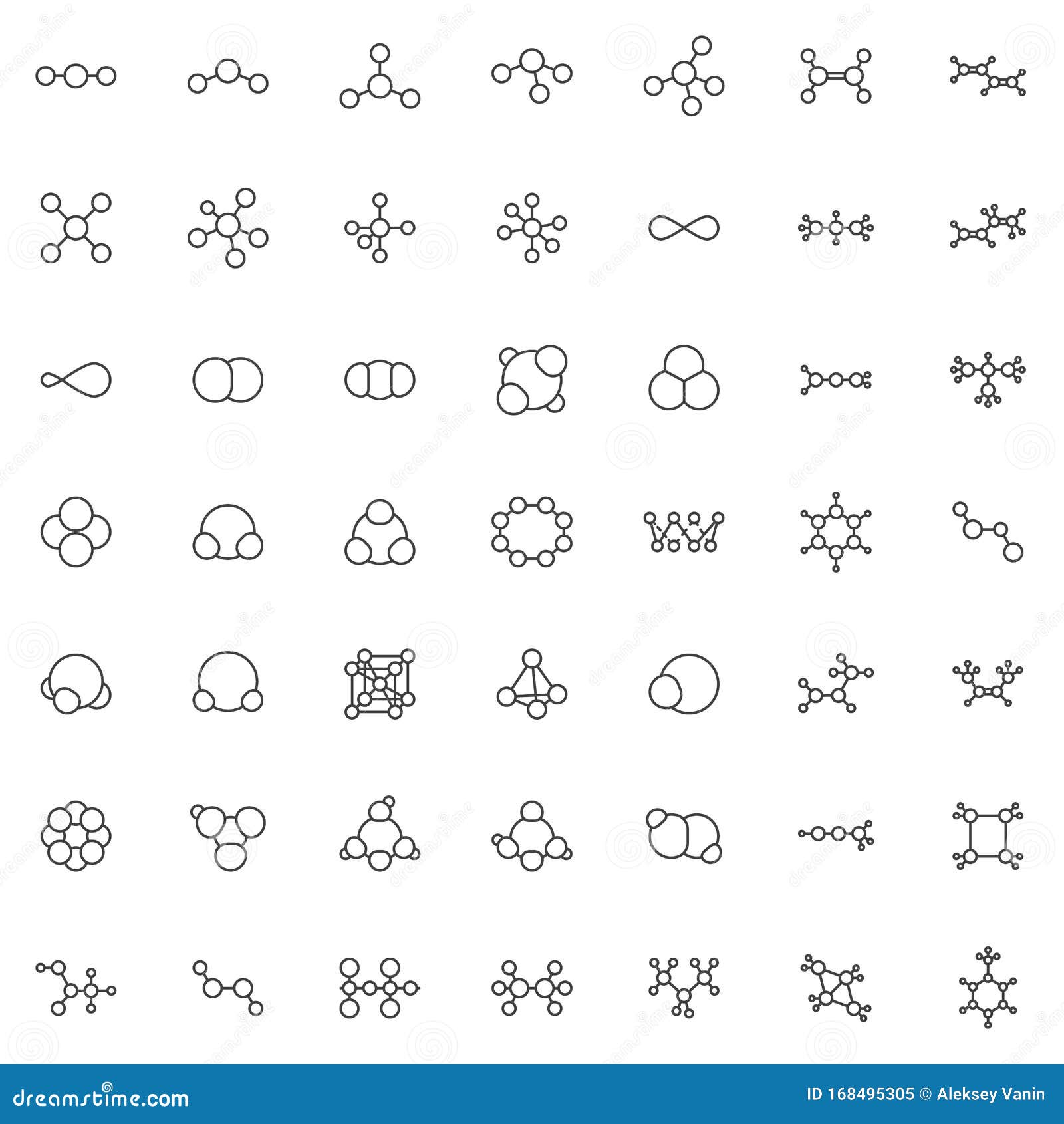 Molecular Structure Line Icons Set Stock Vector - Illustration of ... Molecular Structure Line Icons Set Stock Vector - Illustration of ...