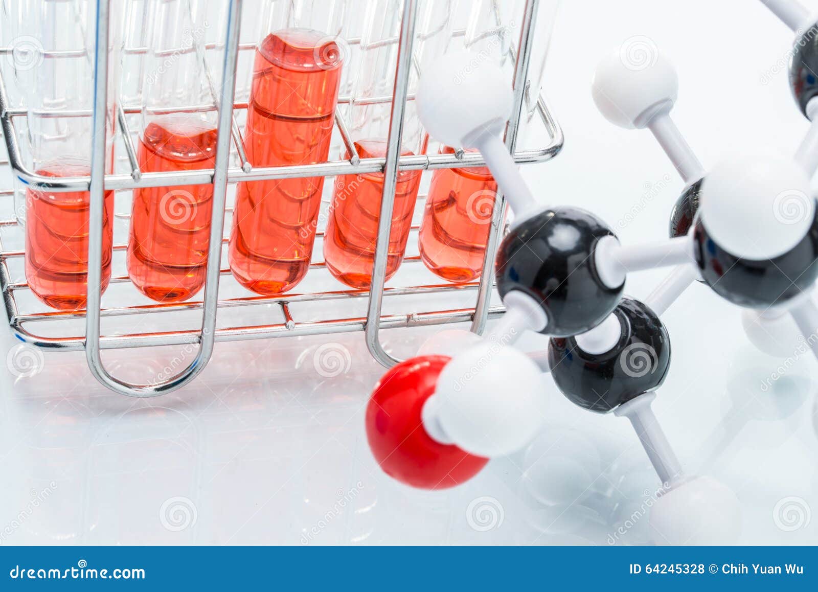 Molecular Structure and the Liquid in Test Tube Stock Photo - Image of ...