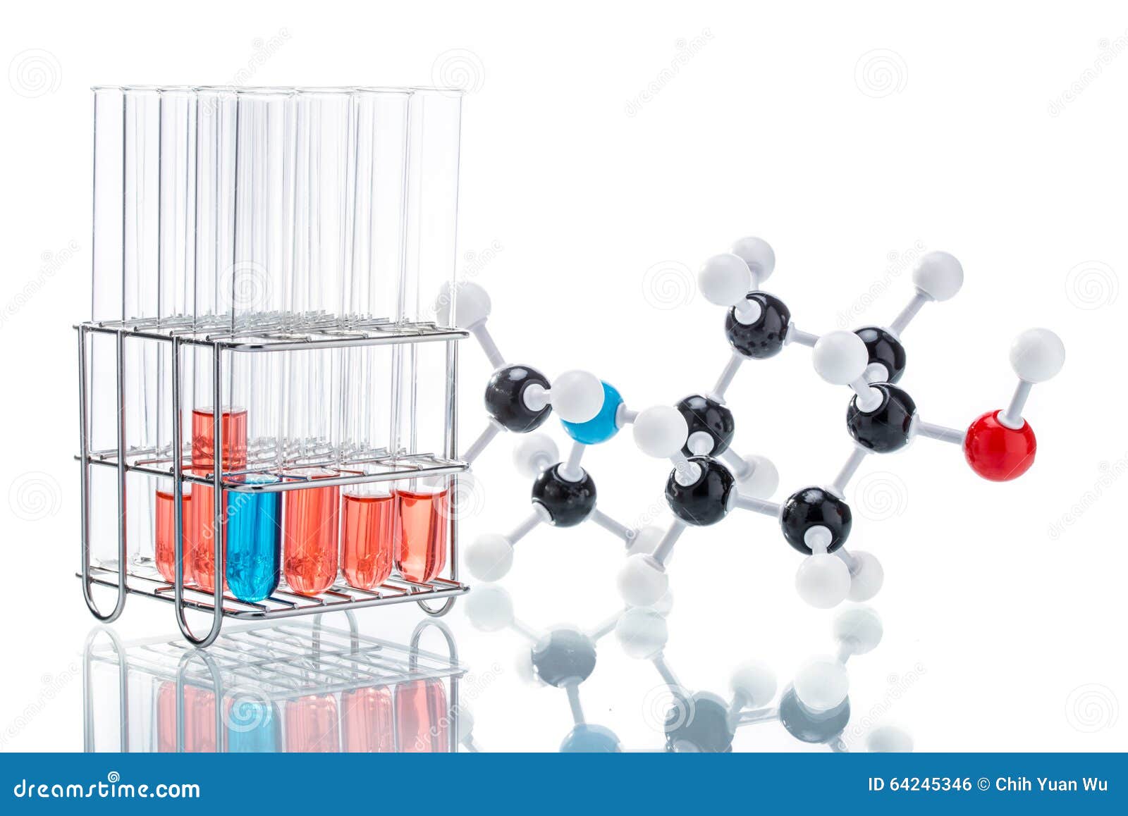 Molecular Structure and the Liquid in Test Tube Stock Photo - Image of ...