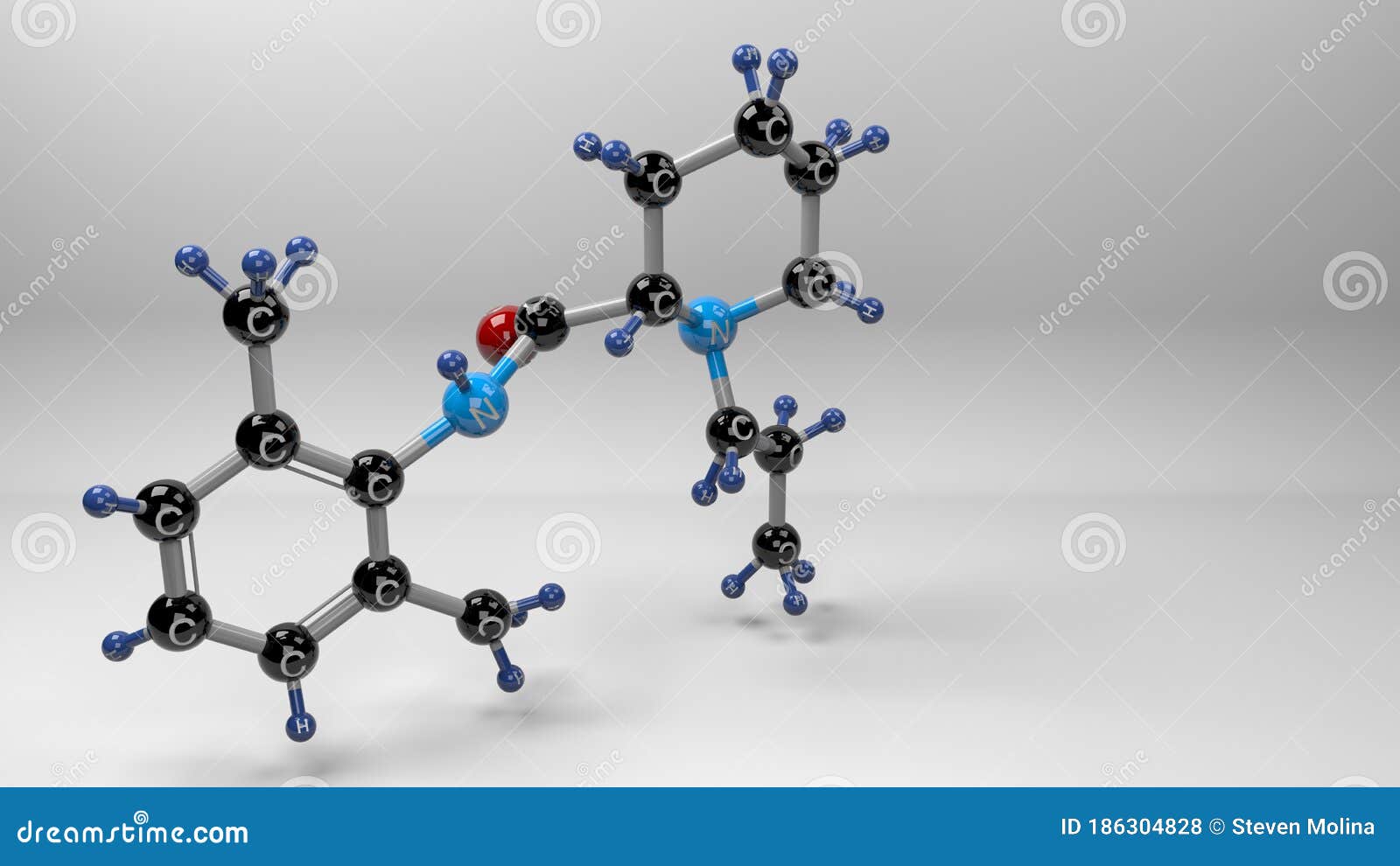 Ropivacaine Molecule Structure Illustration. Stock Illustration ...
