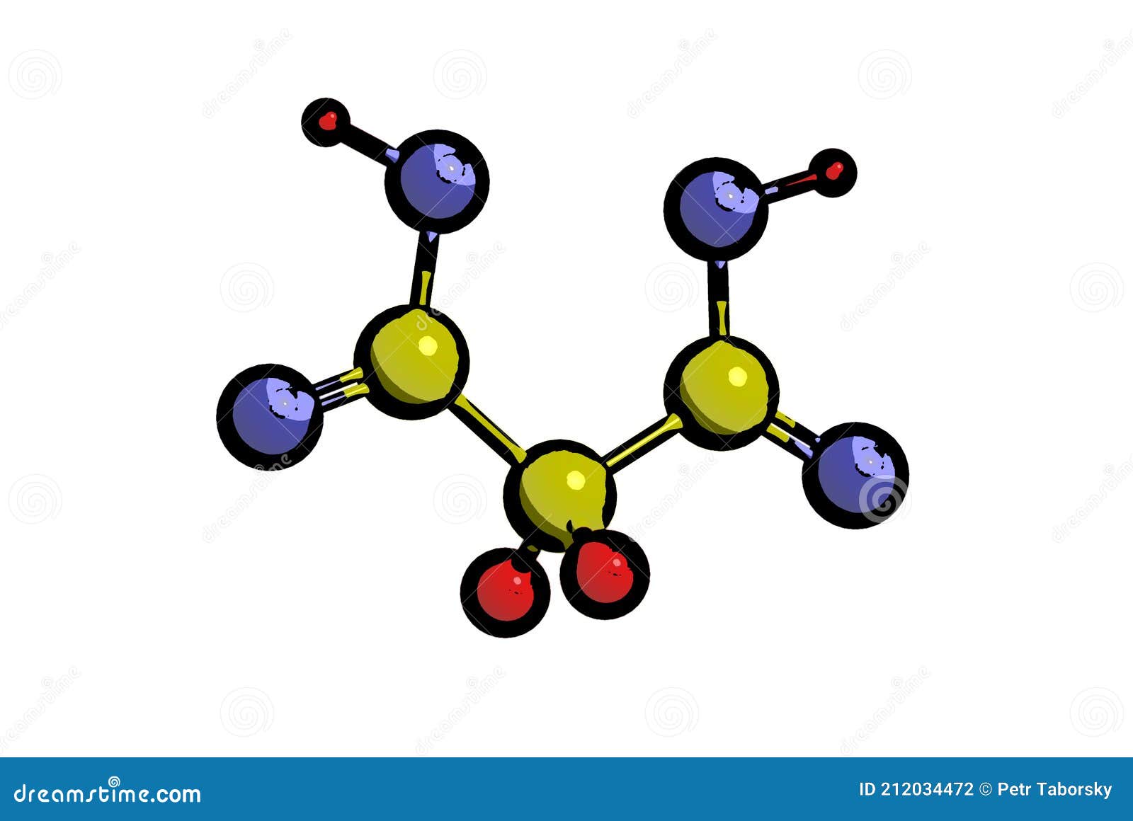Malonic Acid, Dicarboxylic, Propanedioic Acid Molecule. The Ionized ...