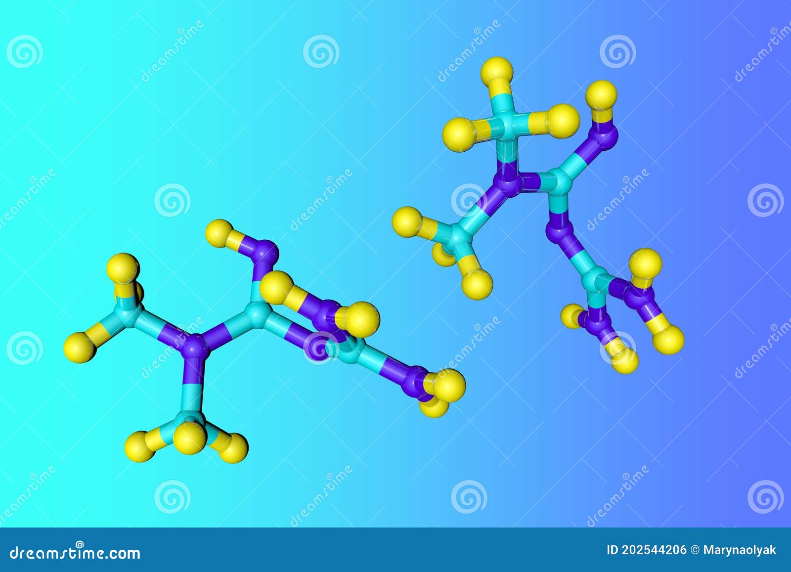 Metformin Molecular Structure, 3d Model Molecule, Fortamet, Structural ...