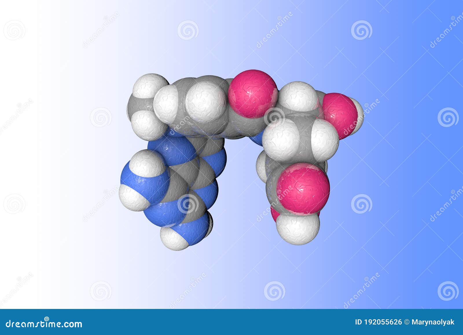 Molecular Structure of Methotrexate. Atoms are Represented As Spheres ...