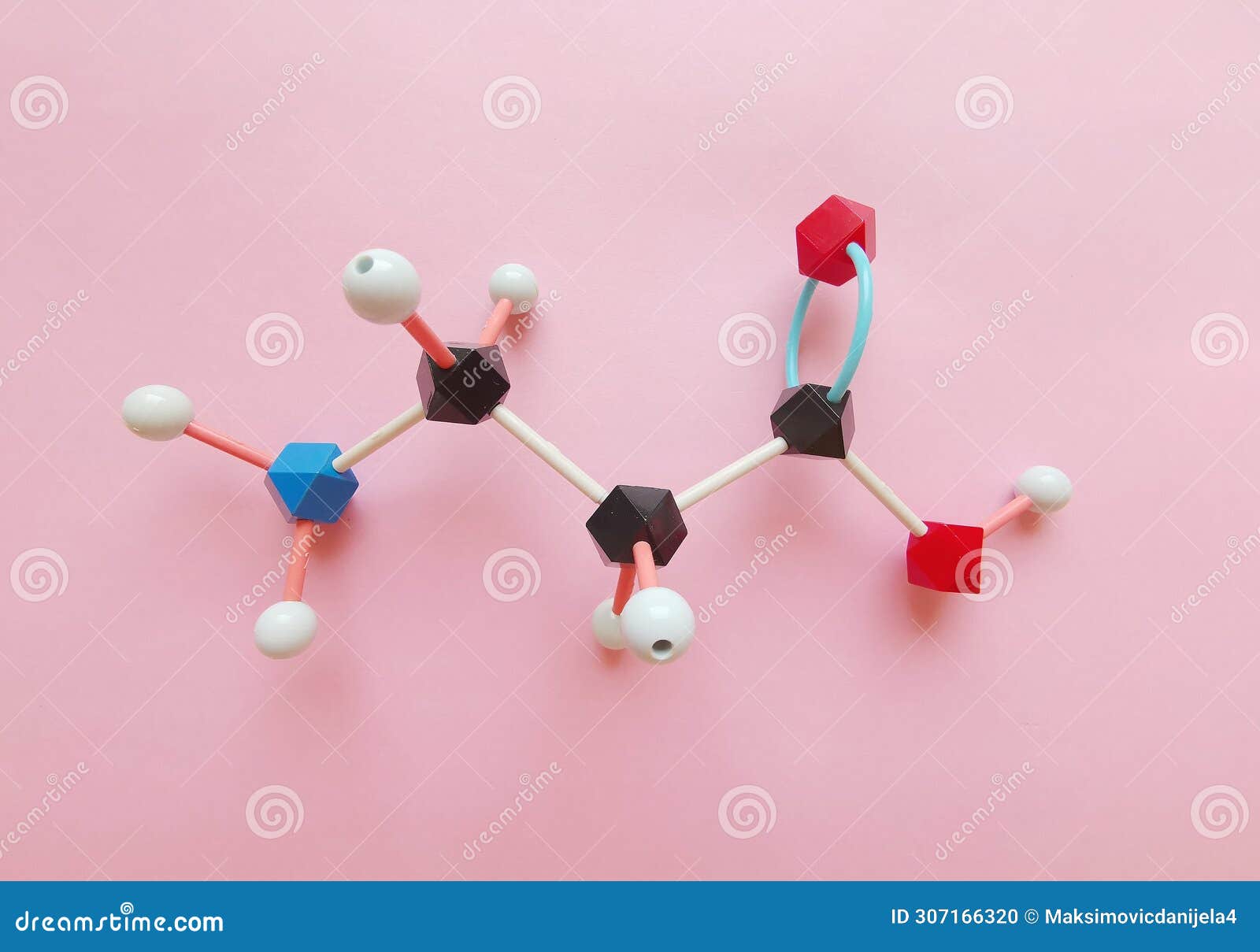 Beta Alanine Molecule. Molecular Structure Model of Beta-alanine ...