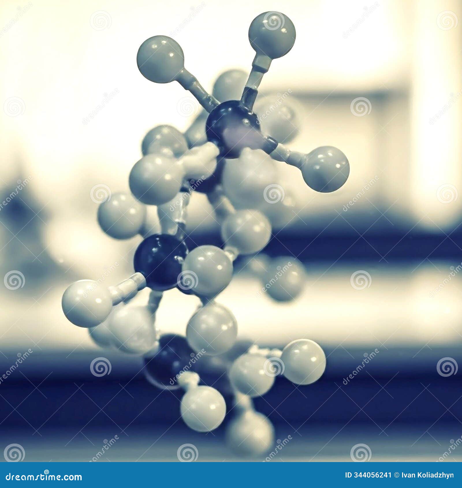 Molecular Structure Model stock illustration. Illustration of element ...