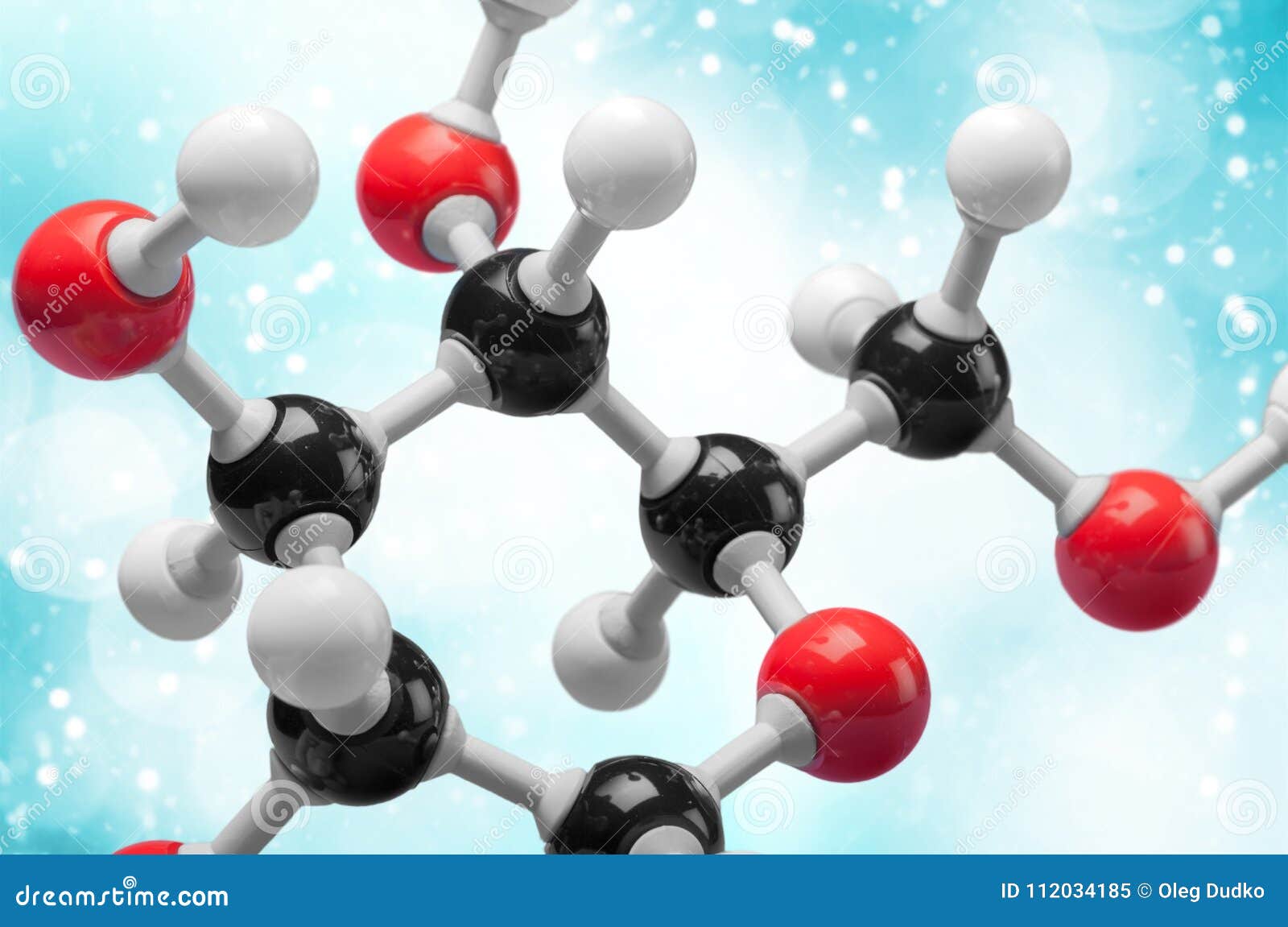 Molecular Structure Model on Light Background Stock Illustration ...