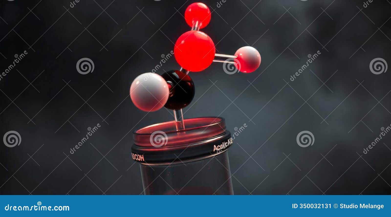 Molecular Structure Model Showcasing Bonding in Organic Compounds with ...