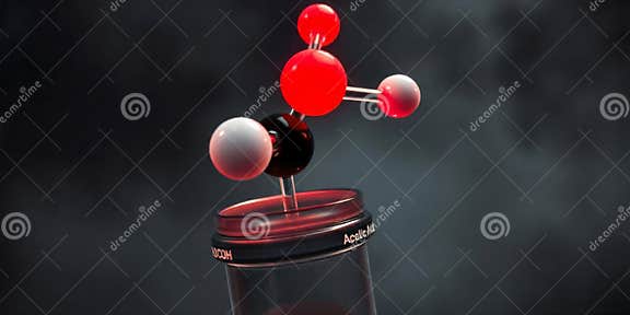Molecular Structure Model Showcasing Bonding in Organic Compounds with ...