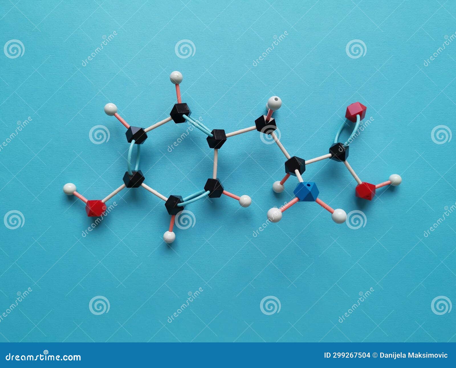 Molecular Structure Model of Tyrosine Molecule Stock Photo - Image of ...