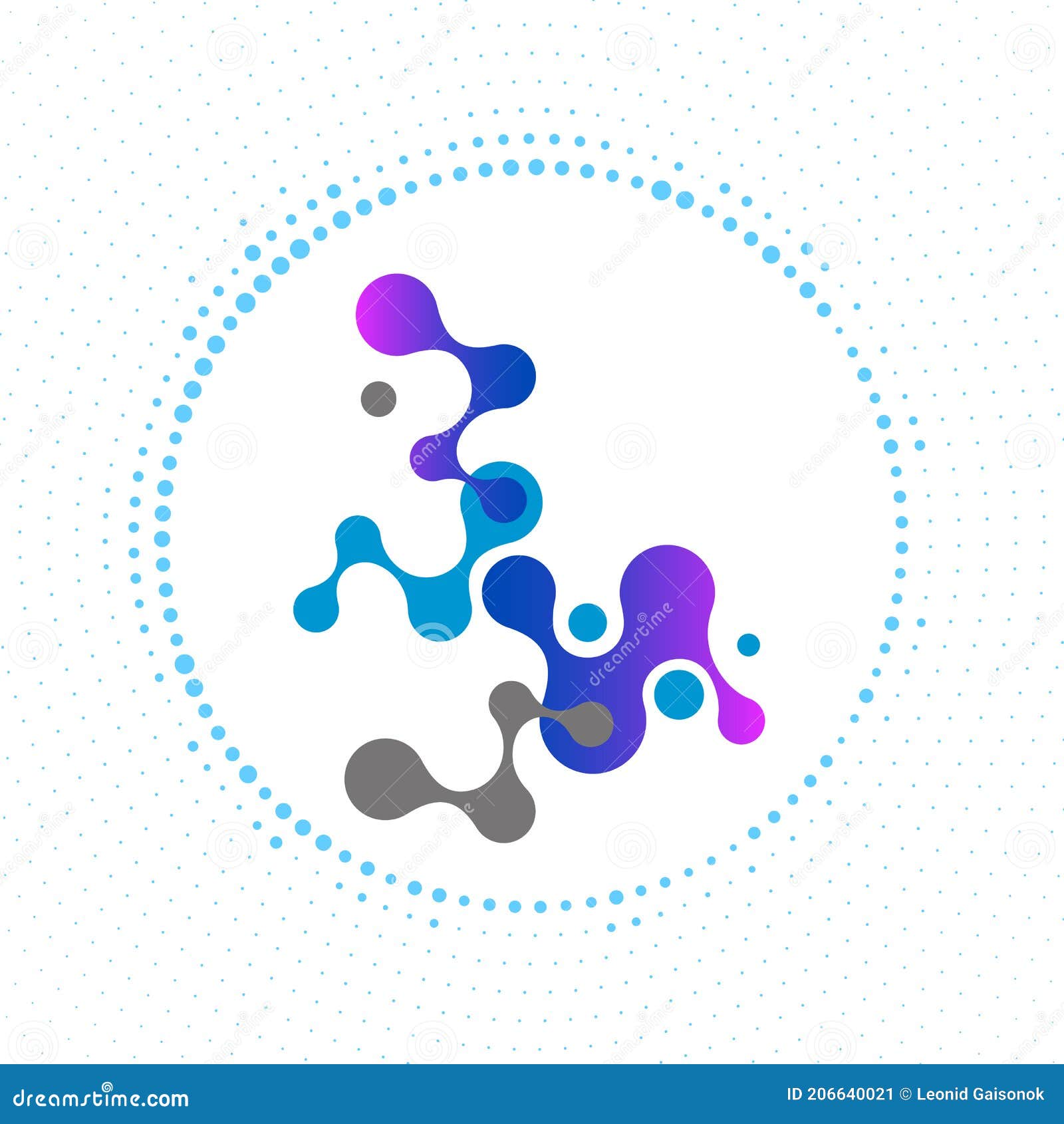 Molecular Structure. Modern Vector Illustration Stock Illustration ...