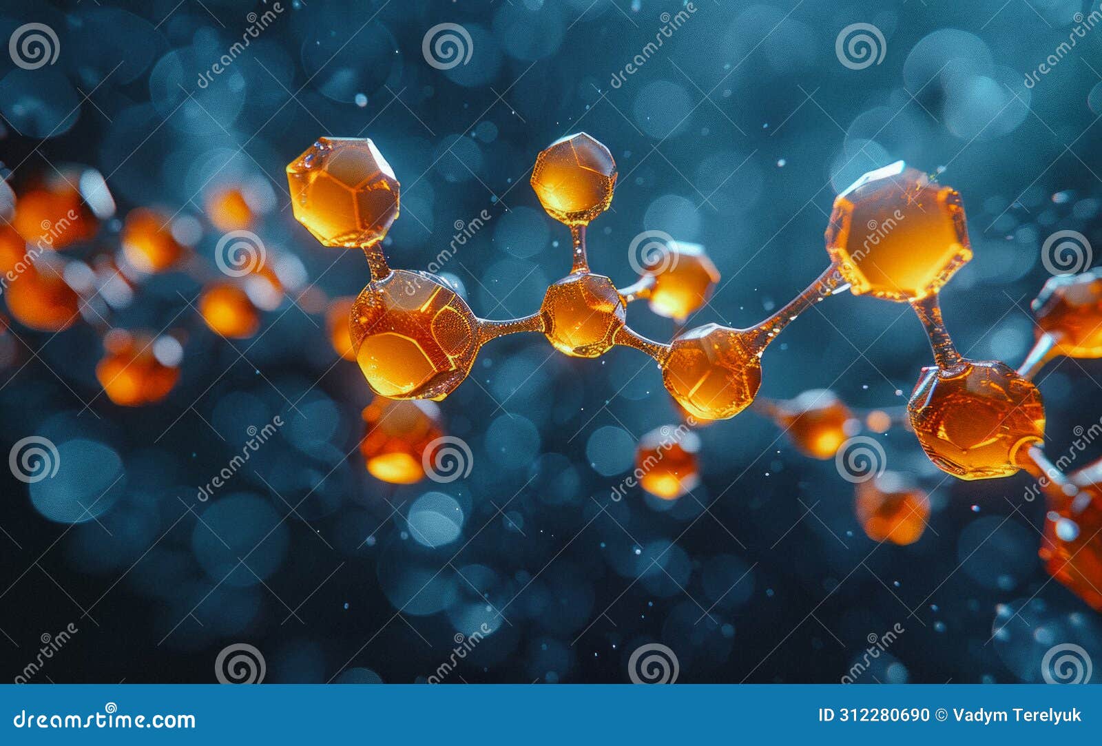 Molecular Structure of Molecule of Biological Substance Stock Photo ...