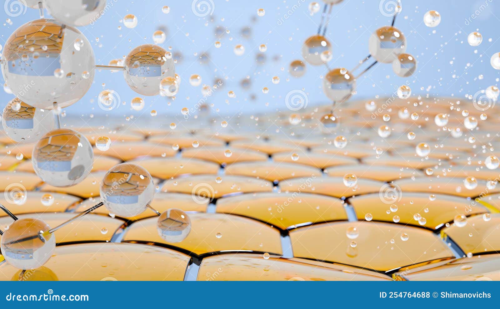 Molecular Structure of Molecules and Atoms, View from a Microscope ...