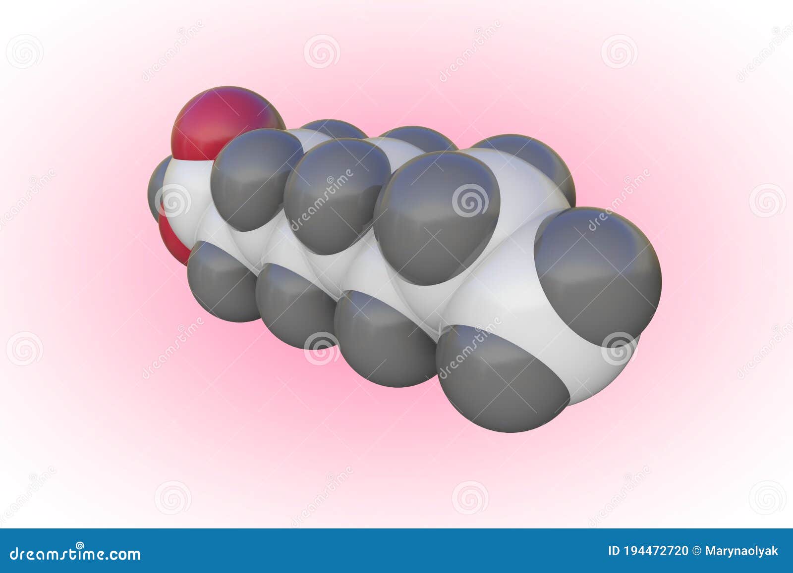 Caprylic Acid , Octanoic Acid Molecule. It Is Straight-chain Saturated ...