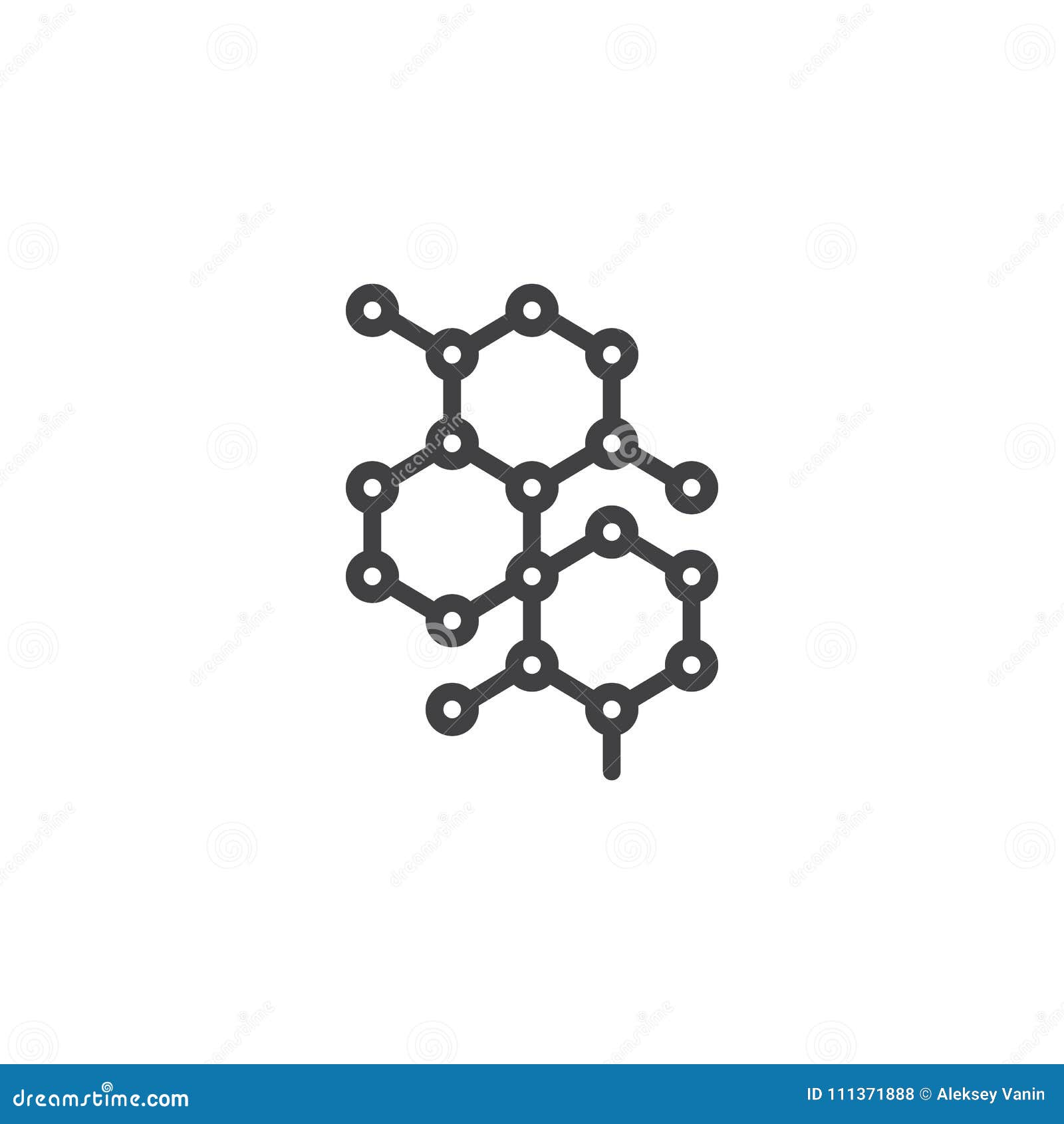 Molecular Structure Outline Icon Stock Vector - Illustration of ...