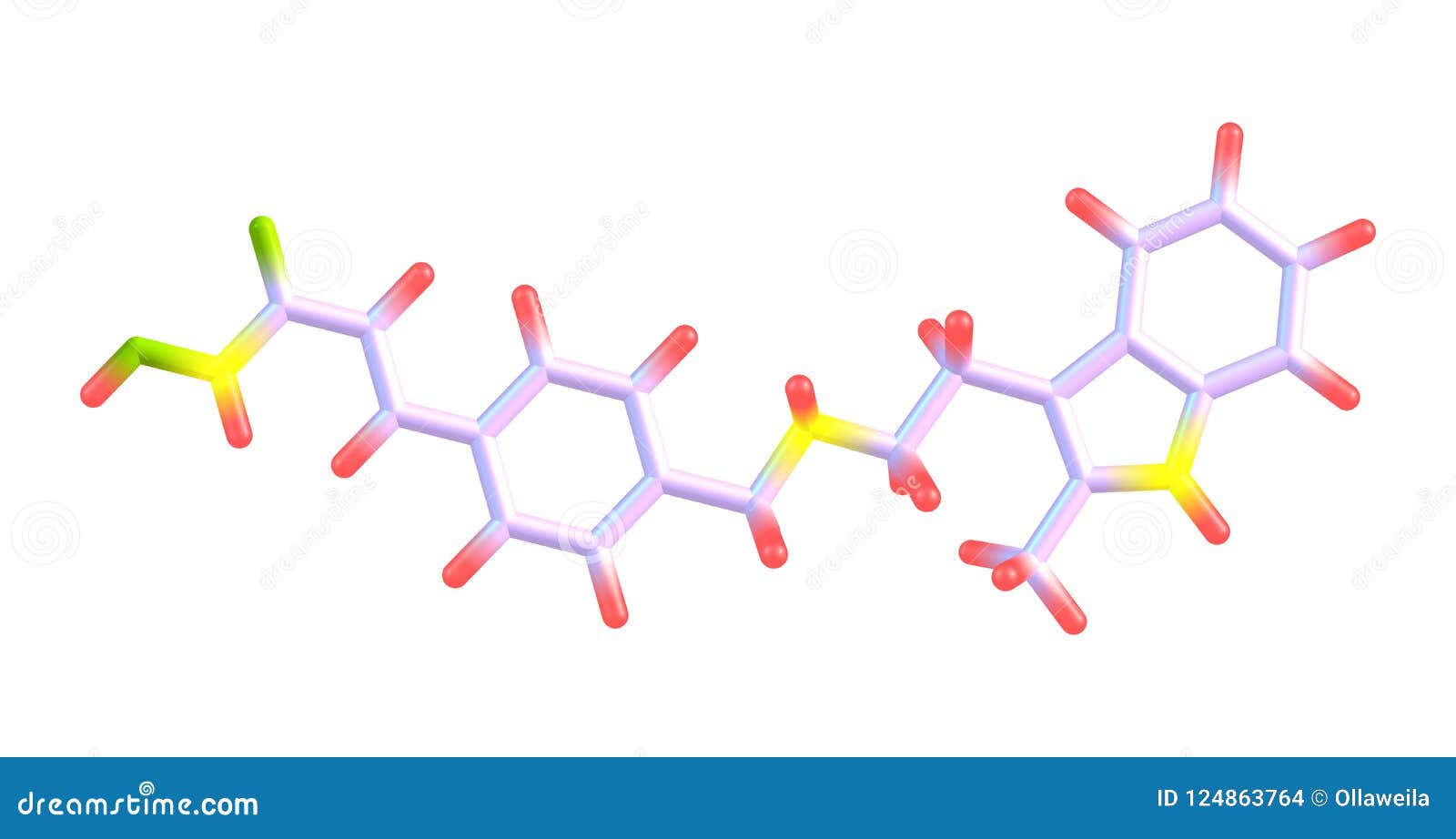 Molecular Structure of Panobinostat Isolated on White Stock ...