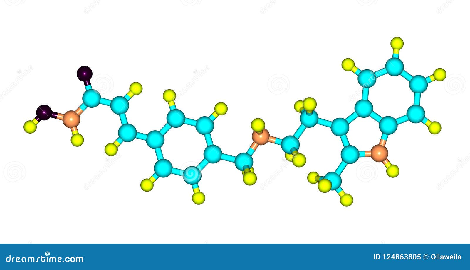 Molecular Structure of Panobinostat Isolated on White Stock ...