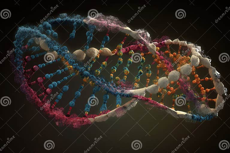 Molecular Structure of a Person S Dna, with Different Variations and ...